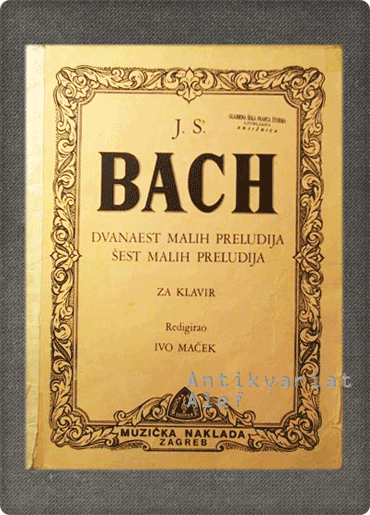 J.S. Bach, dvanaest malih preludija, šest malih preludija za klavir