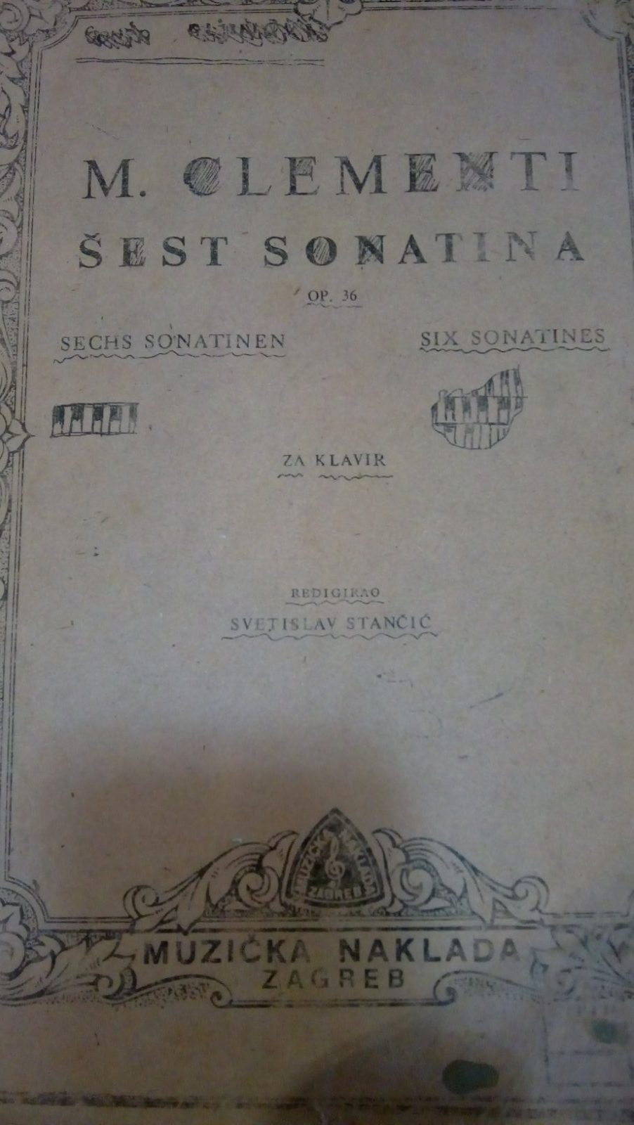 M. Clementi, šest sonatina za klavir