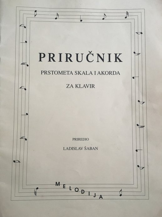 Priručnik prstometa skala i akorda za klavir