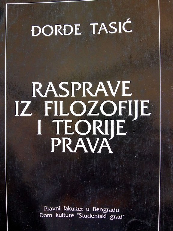 Rasprave iz filozofije i teorije prava