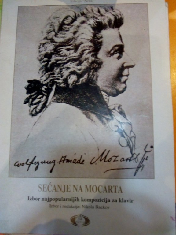 Sećanje na Mocarta, izbor najpopularnijih kompozicija za klavir