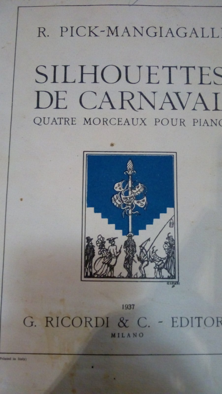 Silhouettes de carnaval, quatre morceaux pour piano