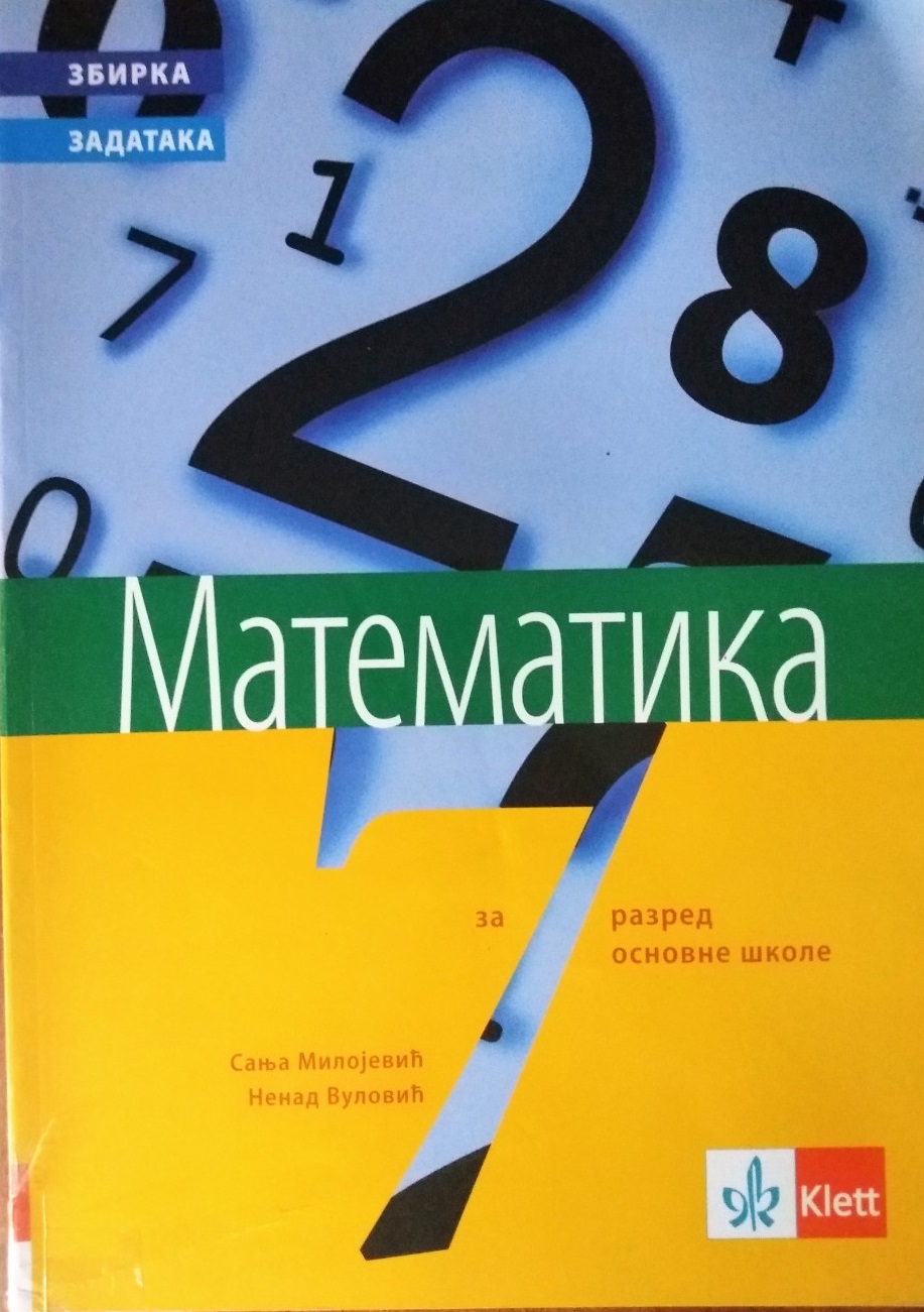 Zbirka zadataka iz matematike za 7 razred Klett