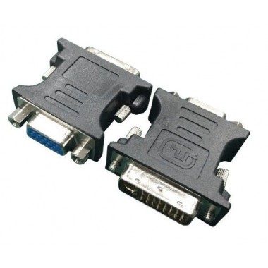 Gembird A-DVI-VGA-BK Adapter DVI-A 24-pin muški na VGA 15-pin HD (3 rows) ženski, crni DVI-I