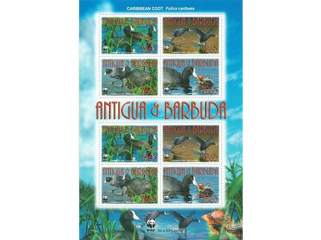 su Antigua and Barbuda 2009. WWF ptice,cist blok