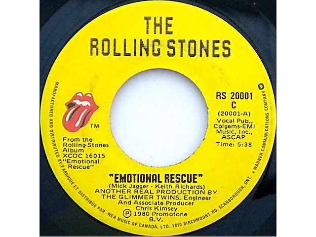 Rolling Stones ‎– Emotional Rescue SINGL