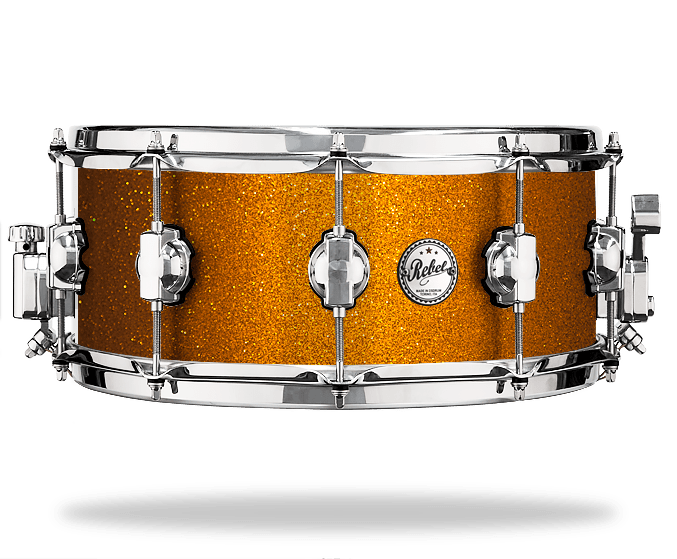 DS Drum Rebel Custom Shop 14"X6.5" Hybrid Maple snare - Pagan Gold finish