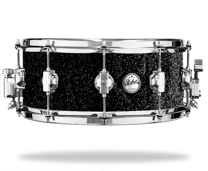 DS Drum Rebel Custom Shop 14"X6.5" Maple Koto Snare - SALT & PEPPER SPARKLE - Double Lacquer finish