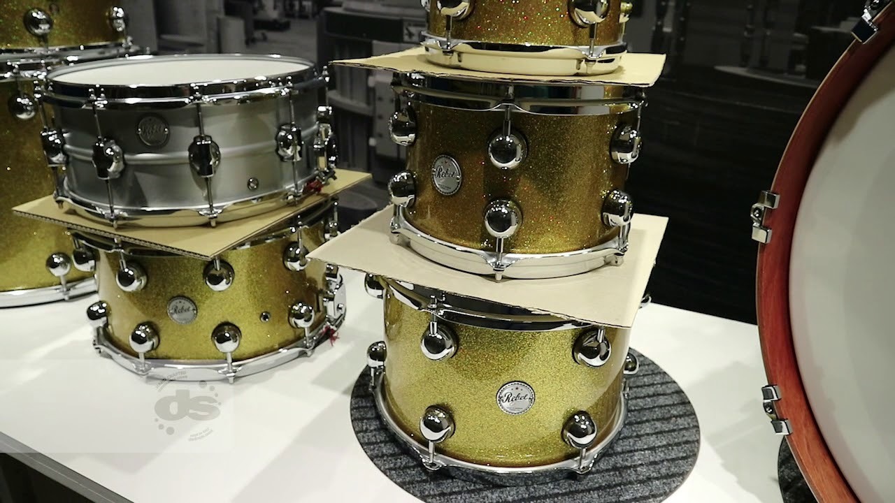 DS Rebel Custom Shop Birch/Mahogany shells - HOLOGRAPHIC GOLD - Lacquer finish