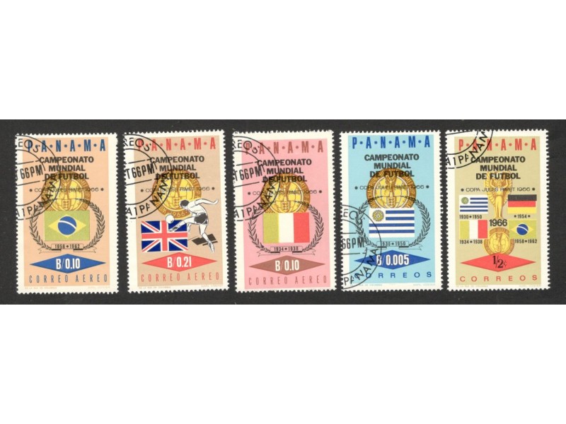 PANAMA-LOT OD 5 PONISTENIH MARAKA-FUDBAL-1966.