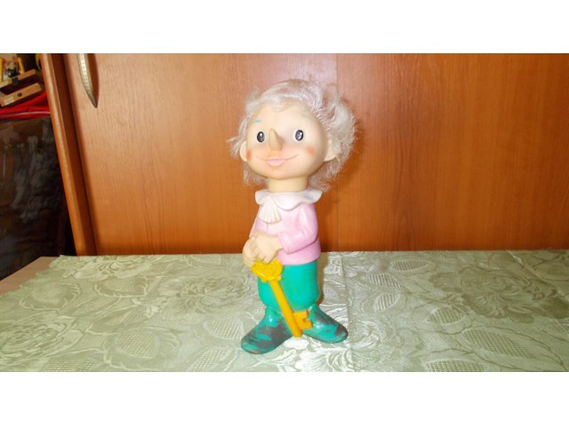 Pinokio - stara gumena lutka 26 cm