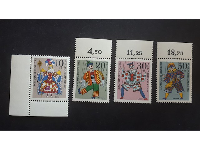 BRD Nemačka 1970 Marionete** Kompl serija tab Mi 650-53