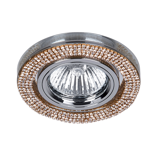 Spot lampa CR-776R/GD OKRUGLA Brass+Crystal Elmark 925776R/GD