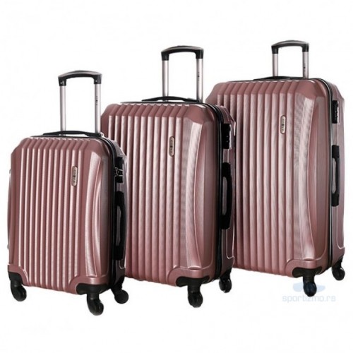 Set ABS kofera Enova Sevilla Rose Gold 55cm-65cm-75cm