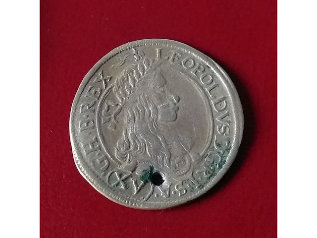 Leopold 15 KREUZER 1663 CA srebro