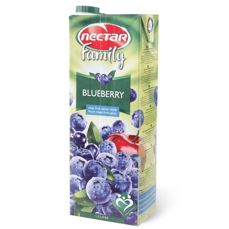 Paket Nectar Family Borovnica 1.5l u Tetrapaku - 8 komada