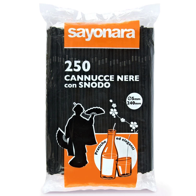 Flexibilne Slamčice Crne 250/1 Sayonara