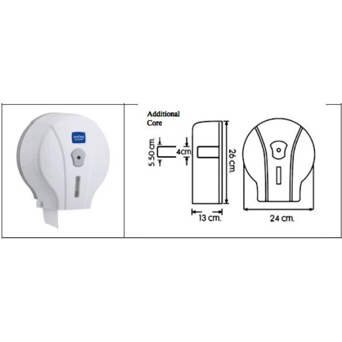 Dispenzer jumbo toalet papira u rolni beli