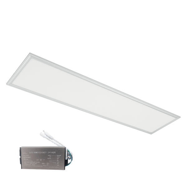 LED PANEL 48W 4000K 295x1195mm BELI OKVIR SA PANIK BLOKOM