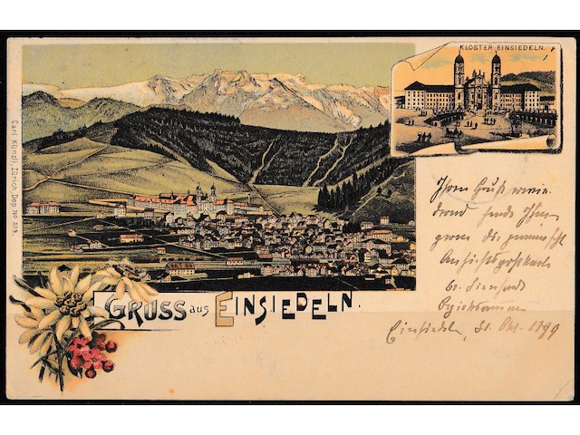 Svajcarska - Einsiedeln / Litografija / 1899
