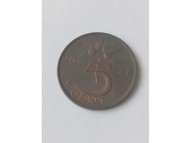 5 Cent 1977.g - Holandija - LEPA -