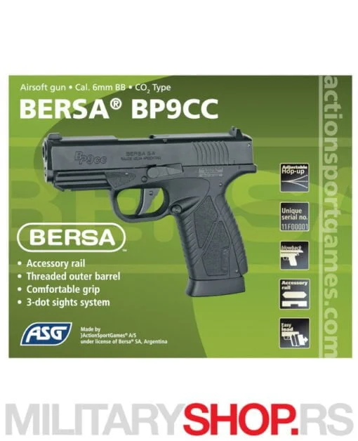 ASG Airsoft replika pištolja Bersa BP9CC