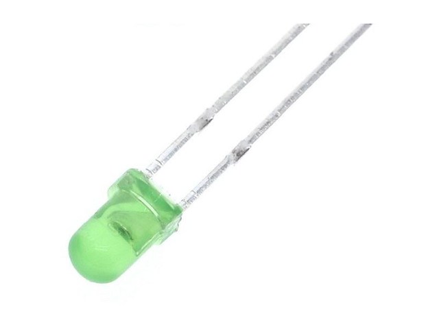 Led dioda 3 mm ZELENA