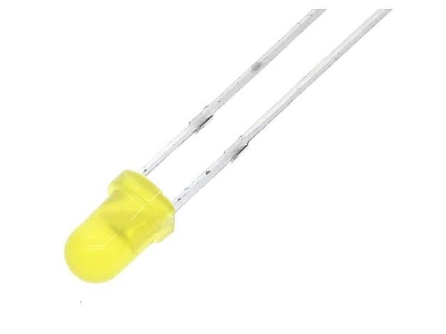 Led dioda 3 mm ZUTA