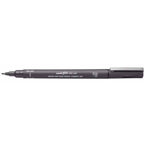 Uni-ball Pin Pen Brush Pigment Ink BR-200 Dark Grey