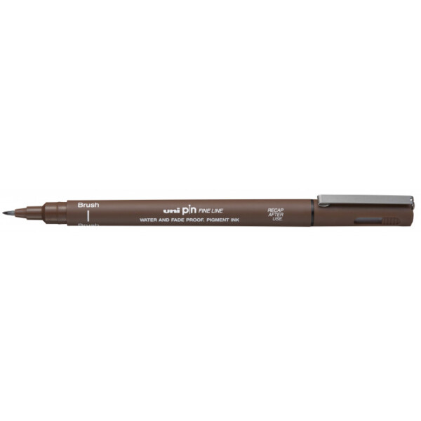 Uni-ball Pin Pen Brush Pigment Ink BR-200 Sepia