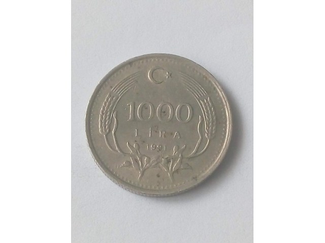 1000 Lira 1991.g - Turska -