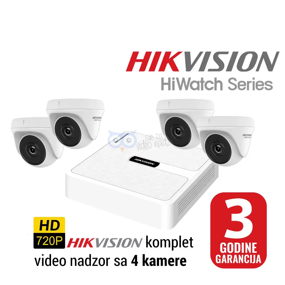 HD Hikvision komplet video nadzor sa 4 kamere