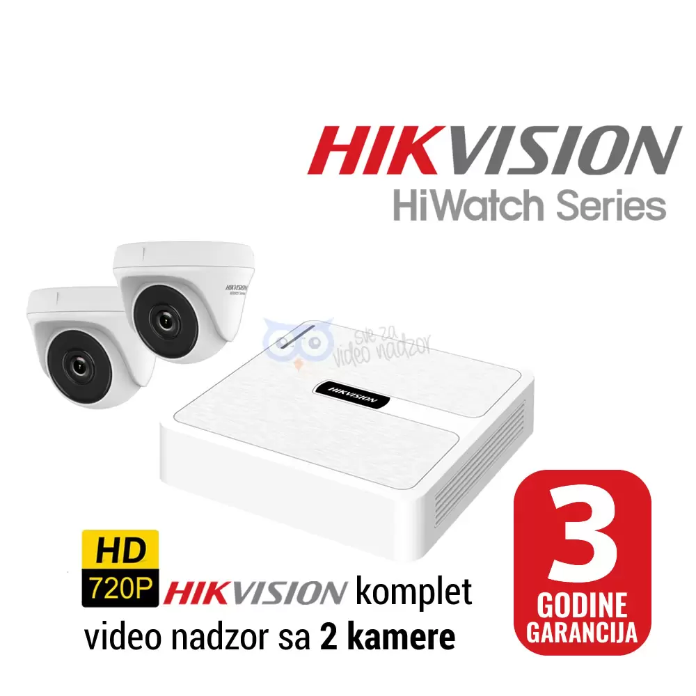 HD Hikvision komplet video nadzor sa 2 kamere