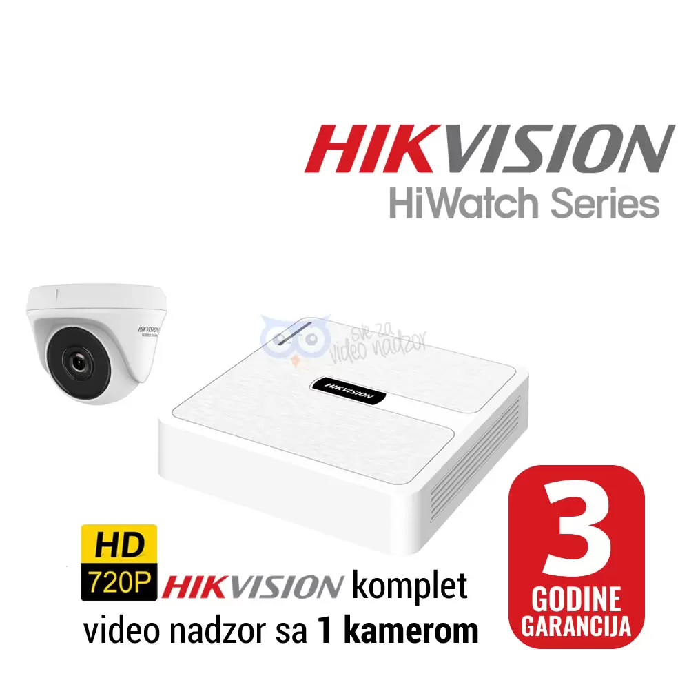 HD Hikvision komplet video nadzor sa 1 kamerom