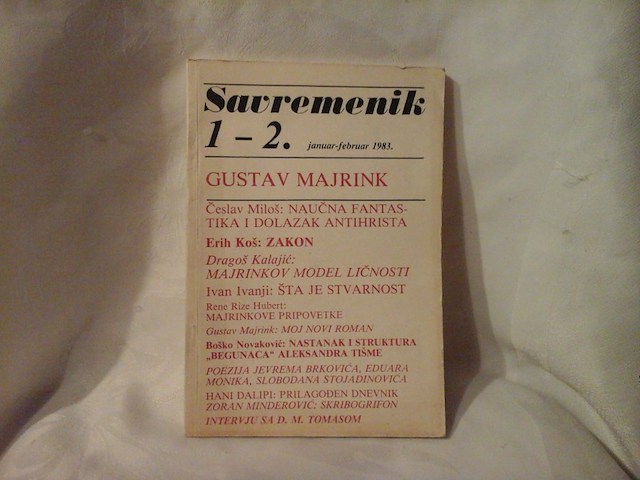 Savremenik 1 - 2 januar februar 1983 Gustav Majrink