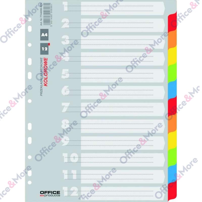 OFFICE PR. PREGRADNI KARTON A4 12 BOJA