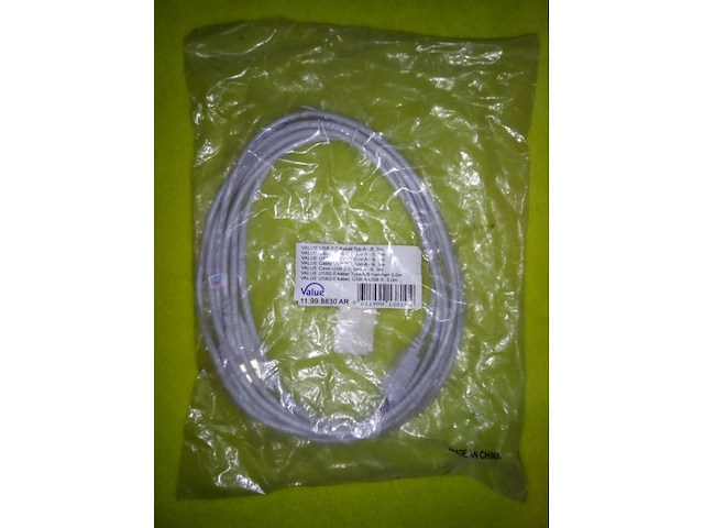 Kabel  USB 3 m za štampač i druge uređaje