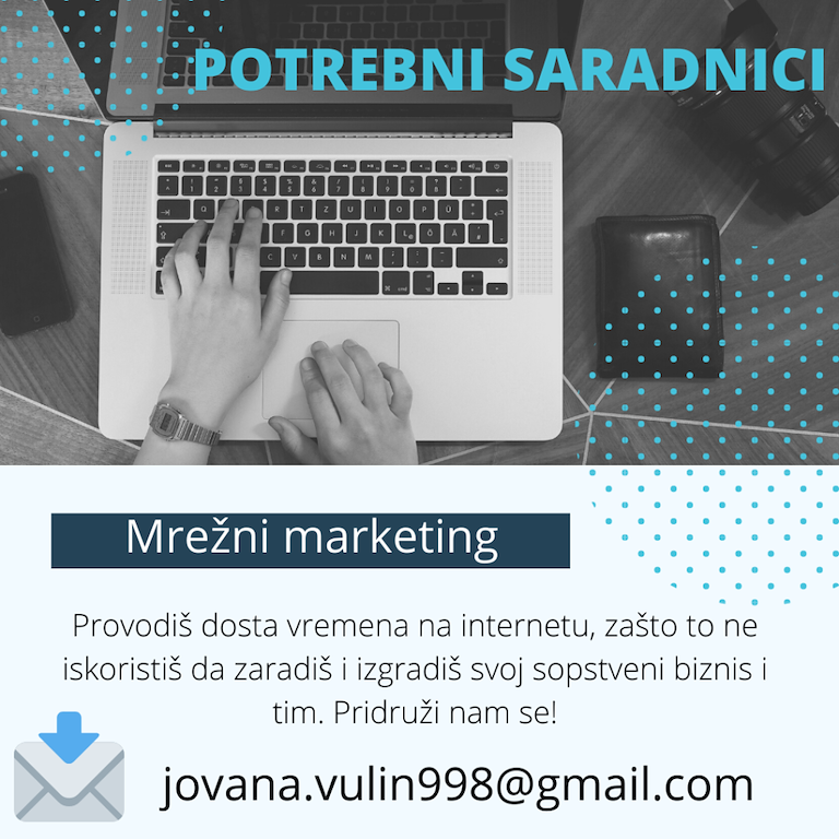 TRAŽIMO SARADNIKE (INTERNET MARKETING)