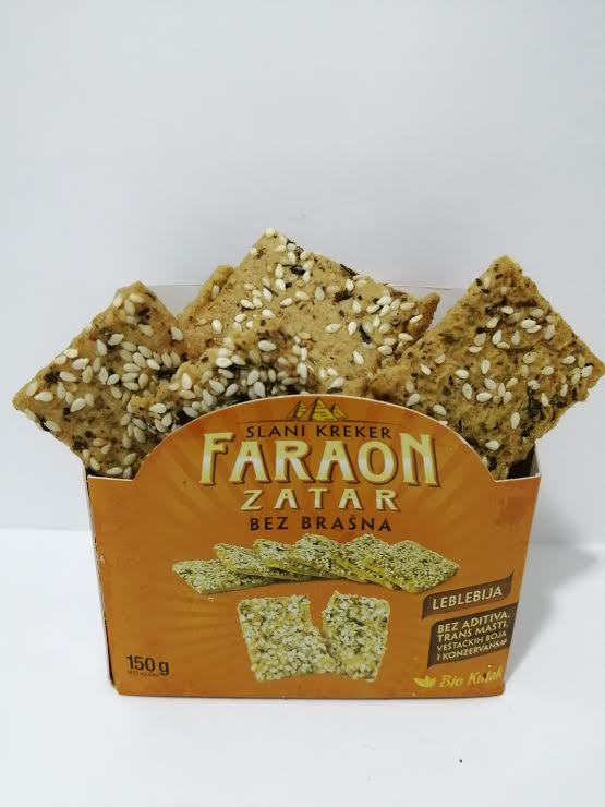 FARAON ZATAR SLANI KREKER BEZ BRAŠNA 2/1kg BIO KUTAK