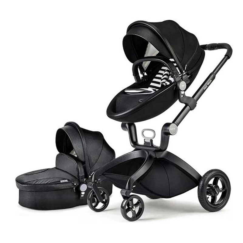 Hot Mom kolica Black 2u1, 0m+