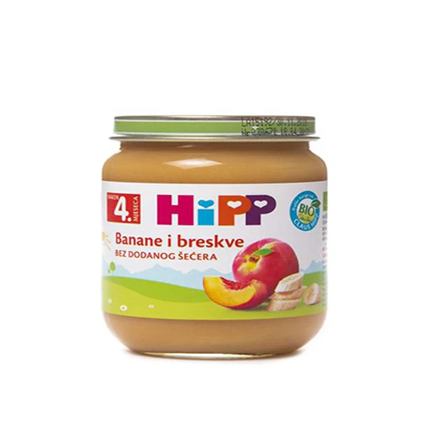 Hipp kašica breskva i banana 125g, 4m+