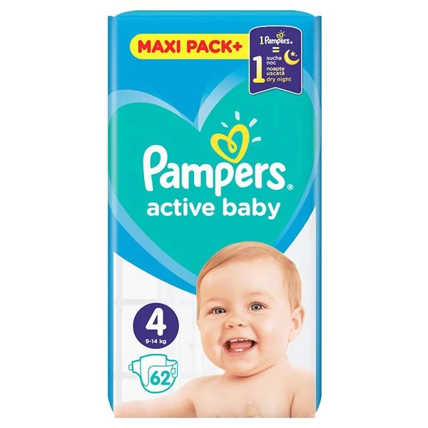 Pampers pelene Active baby JPM 4 maxi, 62/1