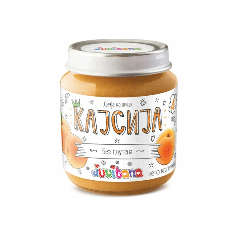 Juvitana kašica od kajsije 128g, 4m+