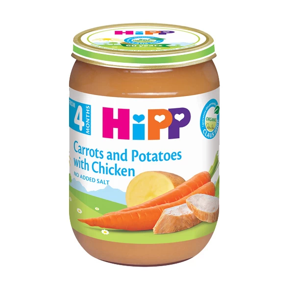 Hipp kašica šargarepa i krompir sa piletinom 190g, 4m+