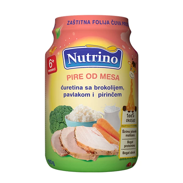 Nutrino pire od mesa ćuretina sa brokolijem, pavlakom i pirinčem 190g, 6m+