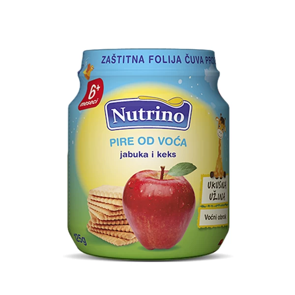 Nutrino pire od voća jabuka i keks 125g, 6m+