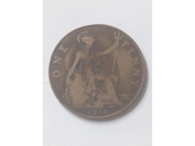 1 One Penny 1918.g - Engleska -