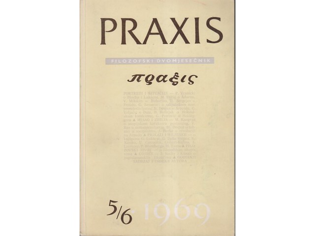 PRAXIS 5/6 1969 - PORTETI I SITUACIJE - odličnO