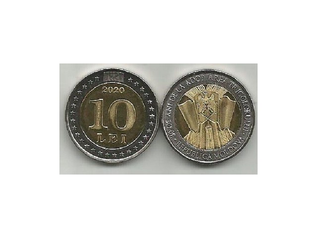 Moldova Moldavija 10 lei 2020. UNC