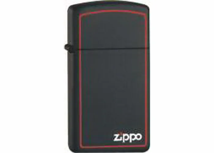 1618 ZB ZIPPO UP.-SLIM BLACK ZIPPO BOR